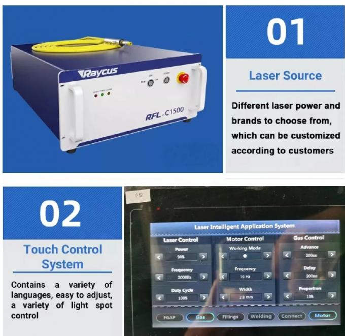 Max Laser Power Fiber Laser Welding 4 In 1 Machine with PLC Control System