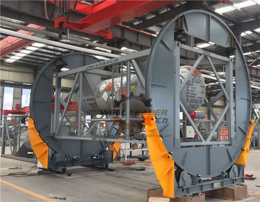 5Ton Tank ISO Container Turnover Rotation Machine Rotation Revolving ...