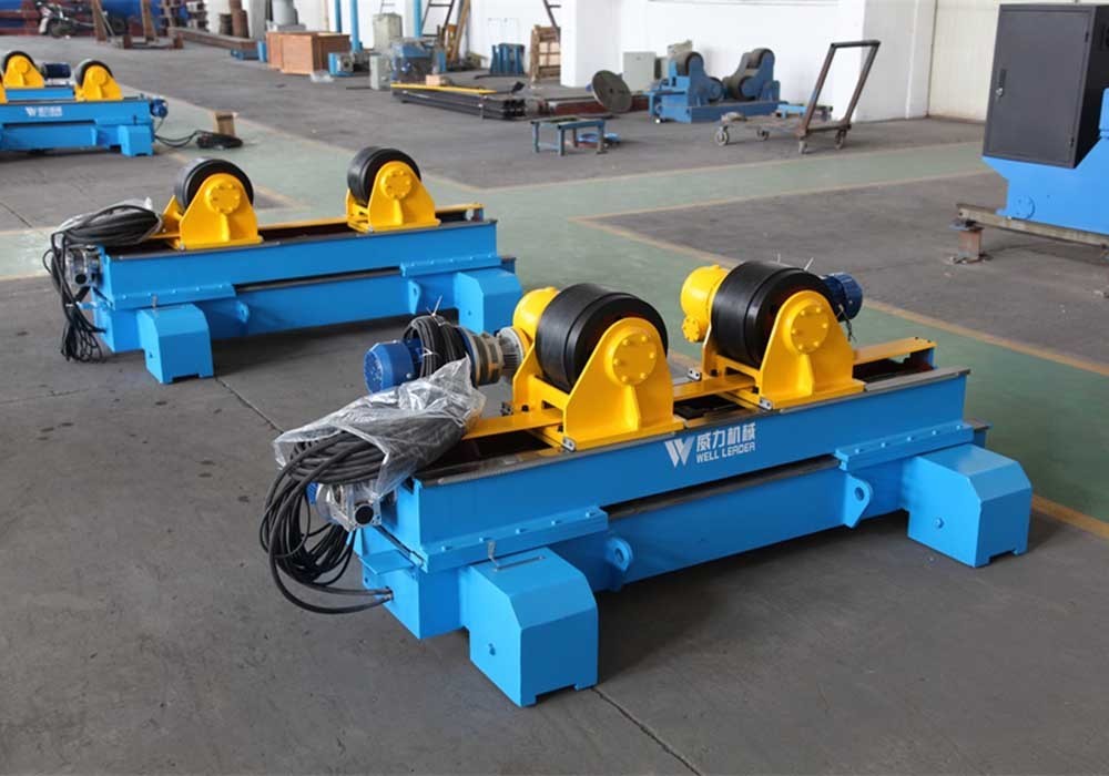 Move On Rails Welding Turning Roller Bed / Movable Welding Rotator
